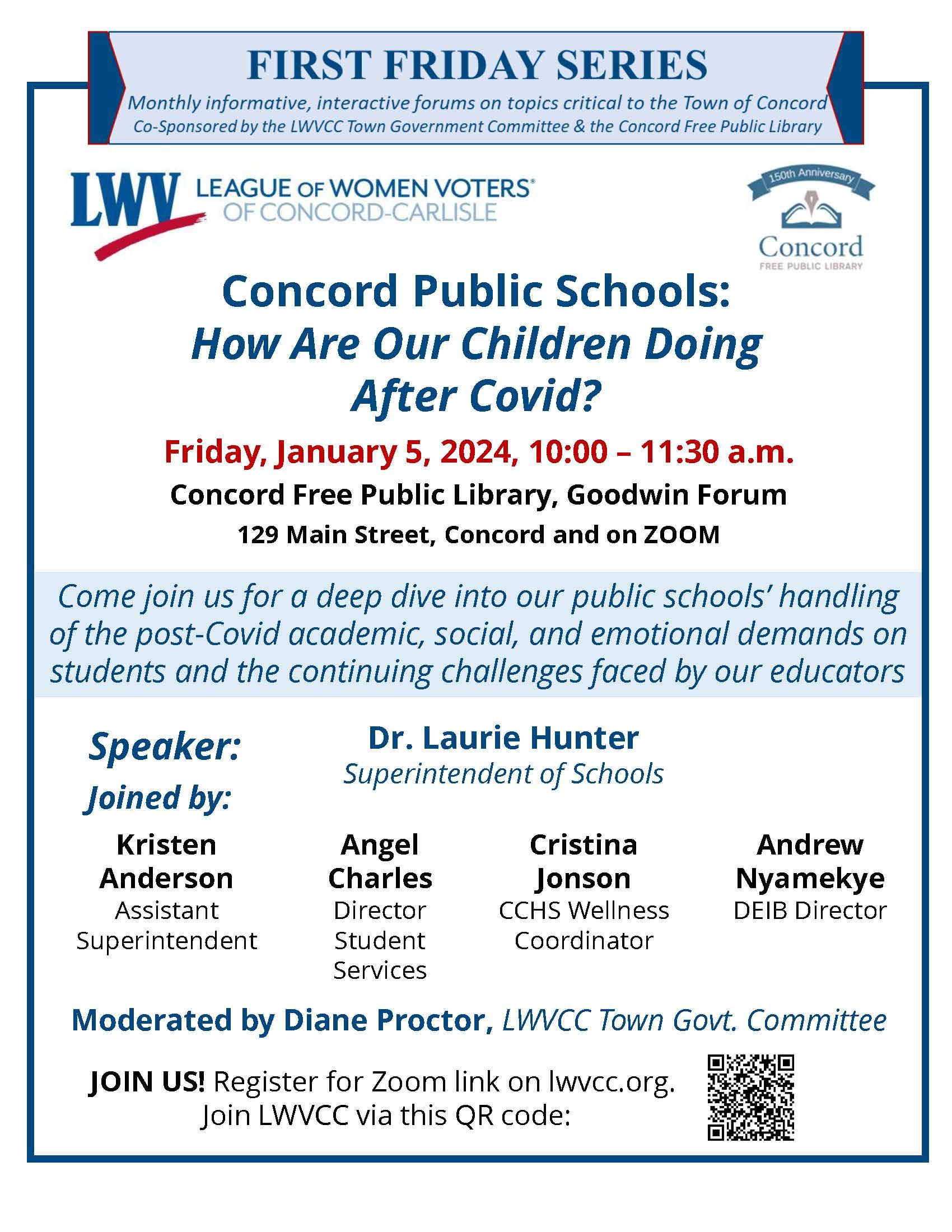 First Friday: Concord Public Schools – How Are Our Children Doing After ...